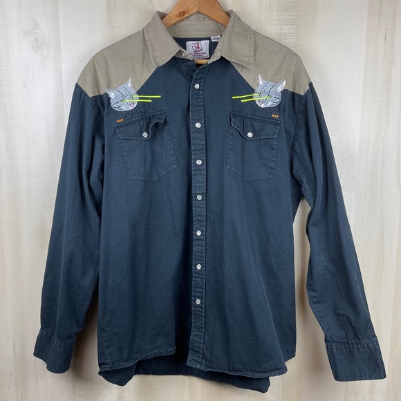 Real Work Wear | Shirts | Vintage Real Work Wear Custom Canvas Western ...